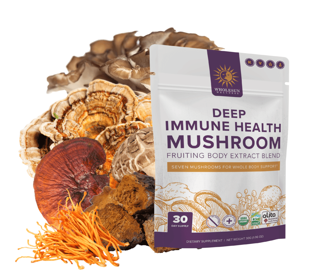 Deep Immune Health Certified Organic Mushroom Extract Powder Blend ...